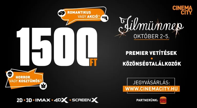 Cinema City Filmünnep 2025 program - Filmtekercs.hu
